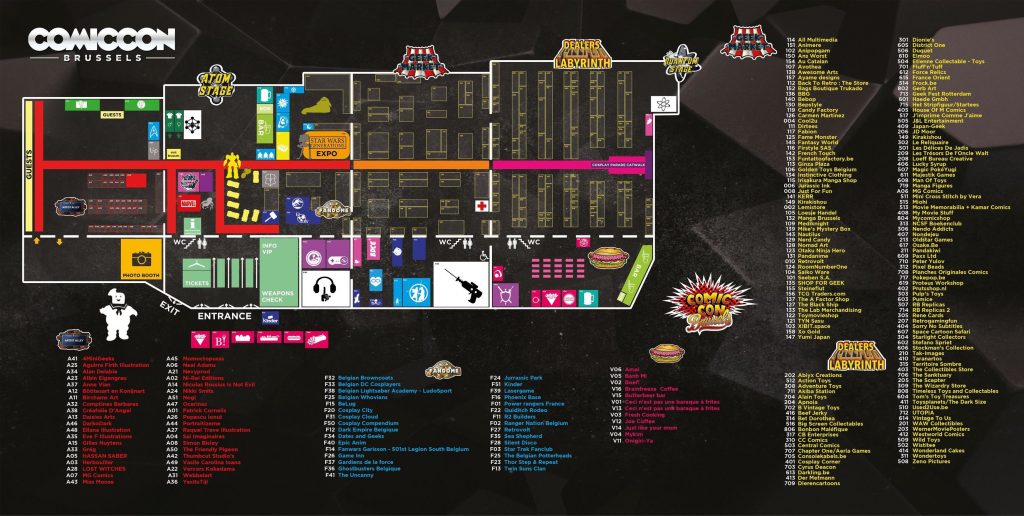 grondplan ccbx - Comic Con Brussels