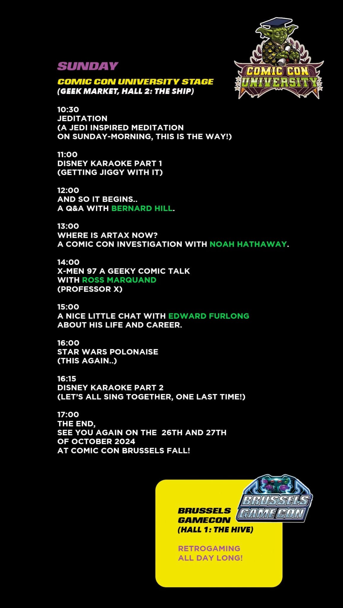 Programme - Comic Con Brussels
