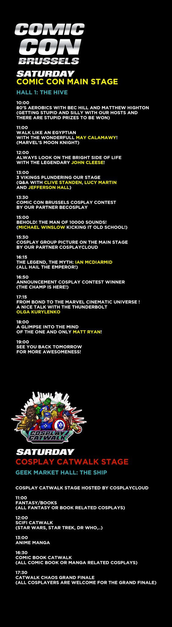 Programme - Comic Con Brussels