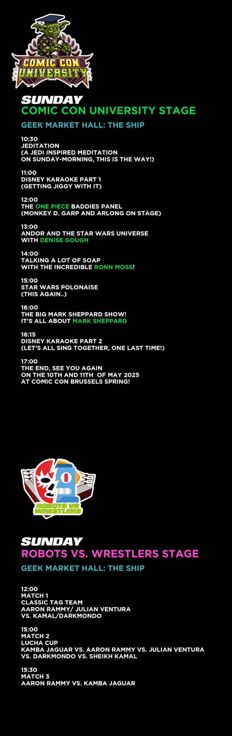 Programme - Comic Con Brussels